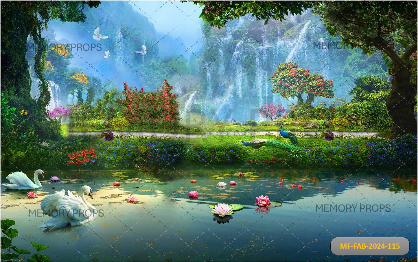 Lotus Lake Printed Backdrop – MEMORY P-DROPS