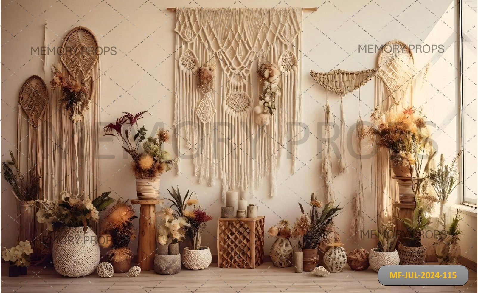 Boho Corner Printed Backdrop – MEMORY P-DROPS