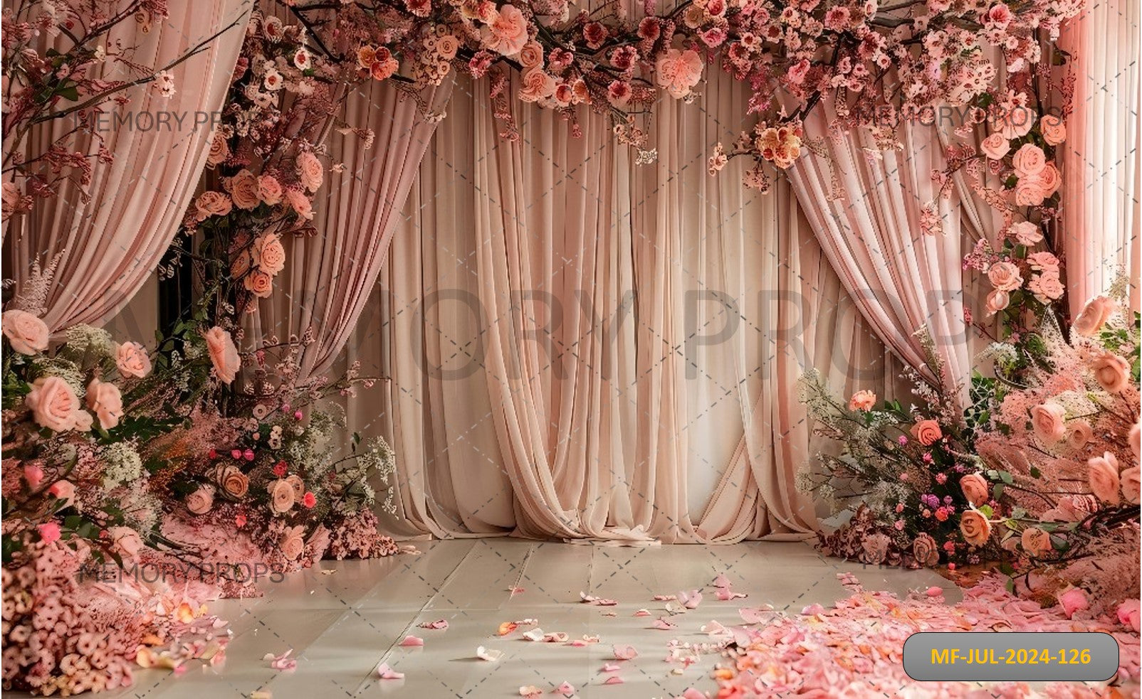 Peach Perfect Printed Backdrop – MEMORY P-DROPS