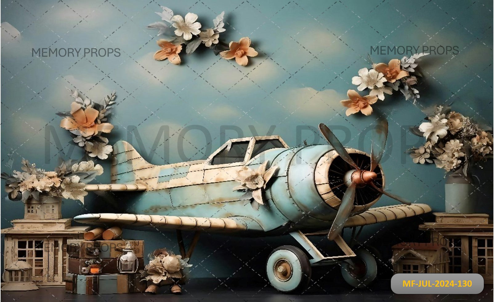 Retro Aircraft Printed Backdrop – MEMORY P-DROPS
