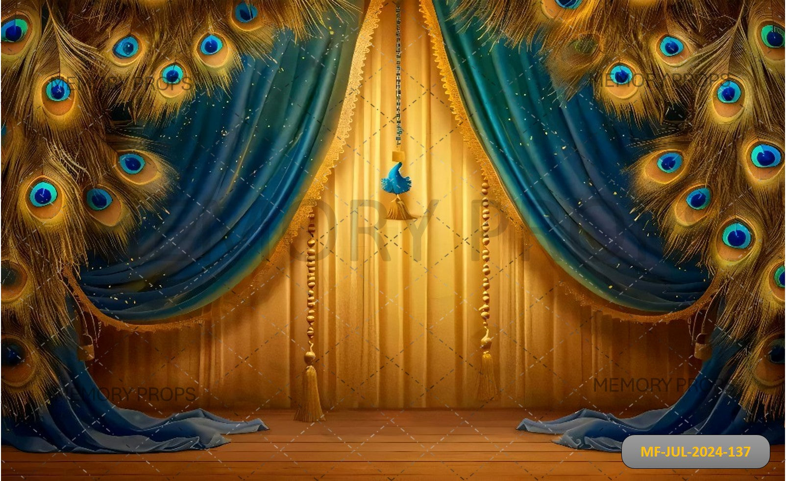 Krishna leela stage backdrop