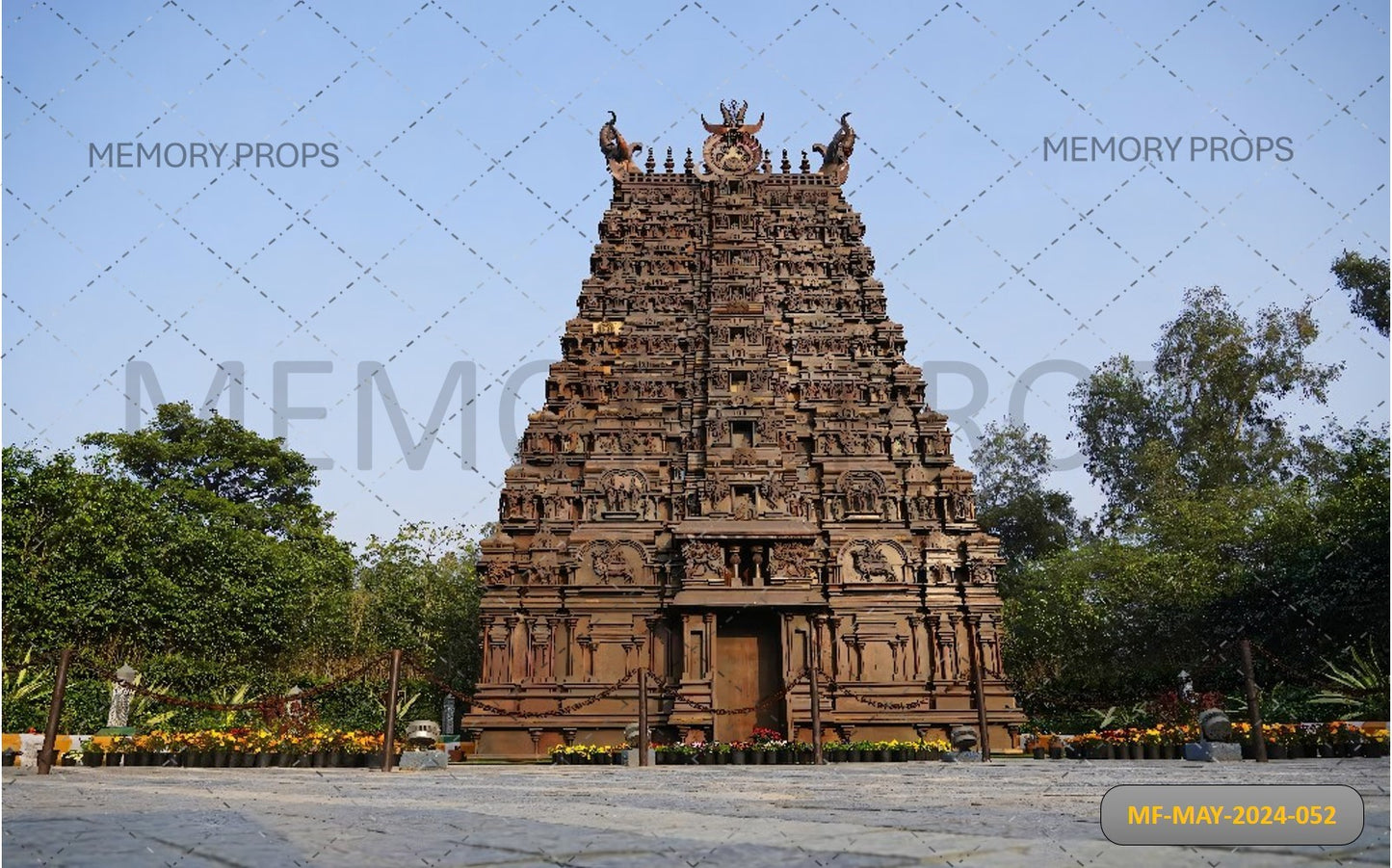 Traditional South Indian Temple Printed Backdrop – MEMORY P-DROPS