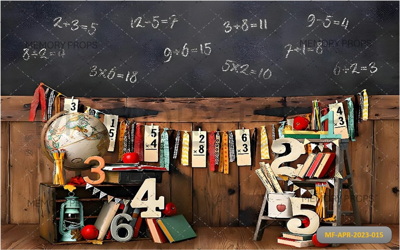 CLASSROOM CHALKBOARD BACK TO SCHOOL - BABY PRINTED BACKDROPS – MEMORY P ...